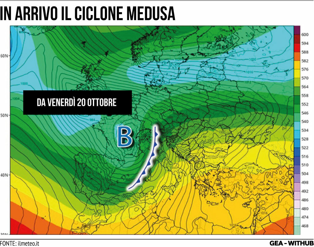 Meteo, Ciclone Medusa in arrivo sull'Italia con trombe d'aria e nubifragi: ecco dove e quando ...